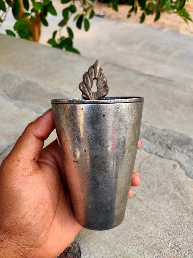 Antique Original Brass Water Glass Planter Old Hand Crafted - Etsy