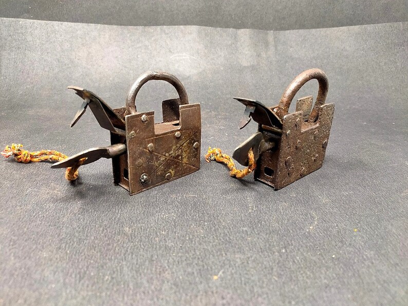 Antique Iron Tricky Padlock Old Hand Crafted Screw System Lock - Etsy
