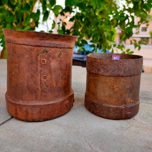 Antique Iron Rice Measurement Pot Hand Forged Rice Measure Pot Indoor ...