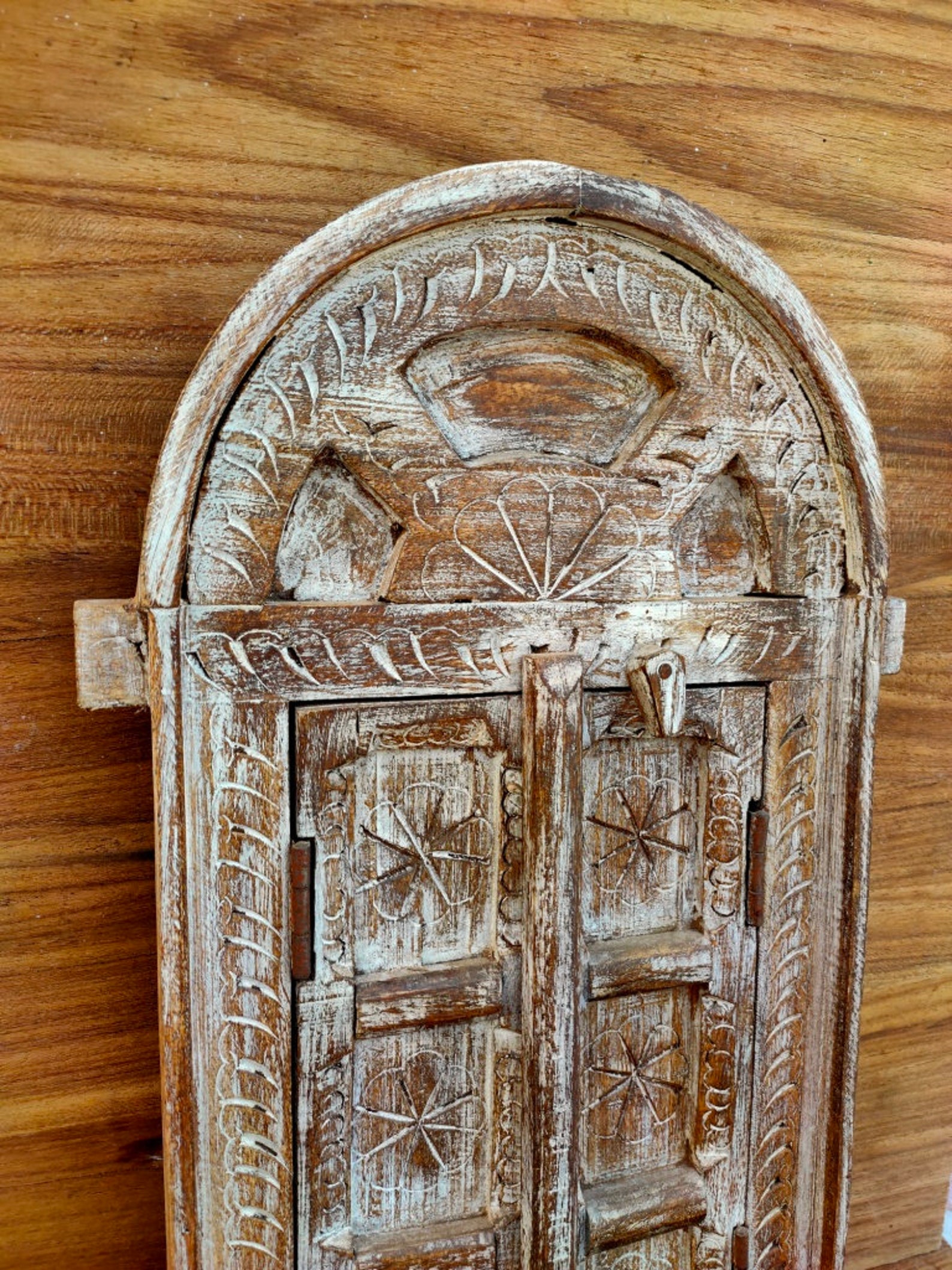 Wood Hand Floral Carved Window Door Framed Wooden Lock System - Etsy