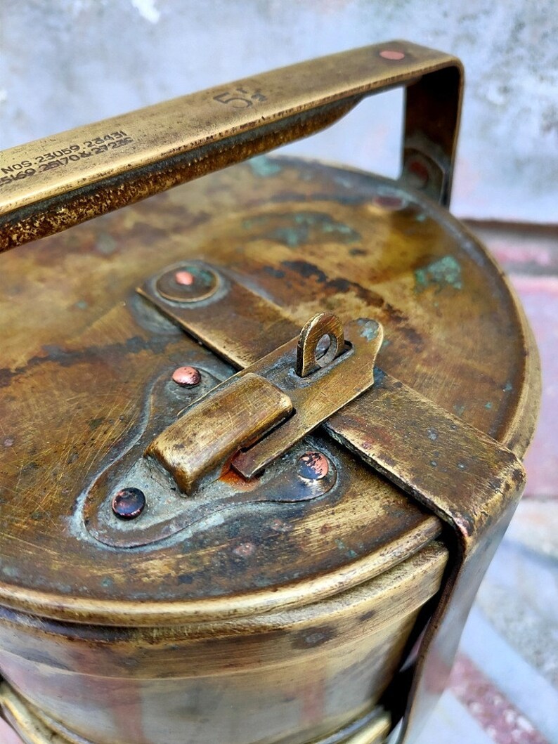 Antique Brass Lunch Box/ Brass Tiffin Box/ Brass Lunch Box/ - Etsy