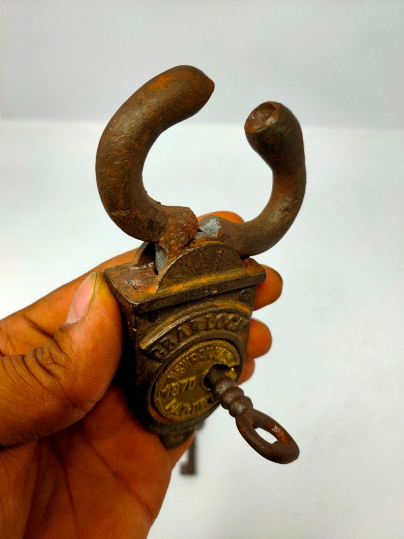 Iron Crab Lock 1870 Antique Look Iron Padlock Unique Shape - Etsy