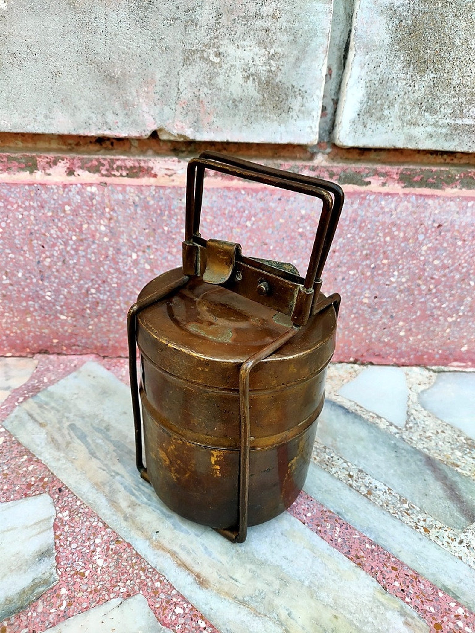Vintage brass Lunch box/ brass tiffin box/ brass lunch box/ | Etsy