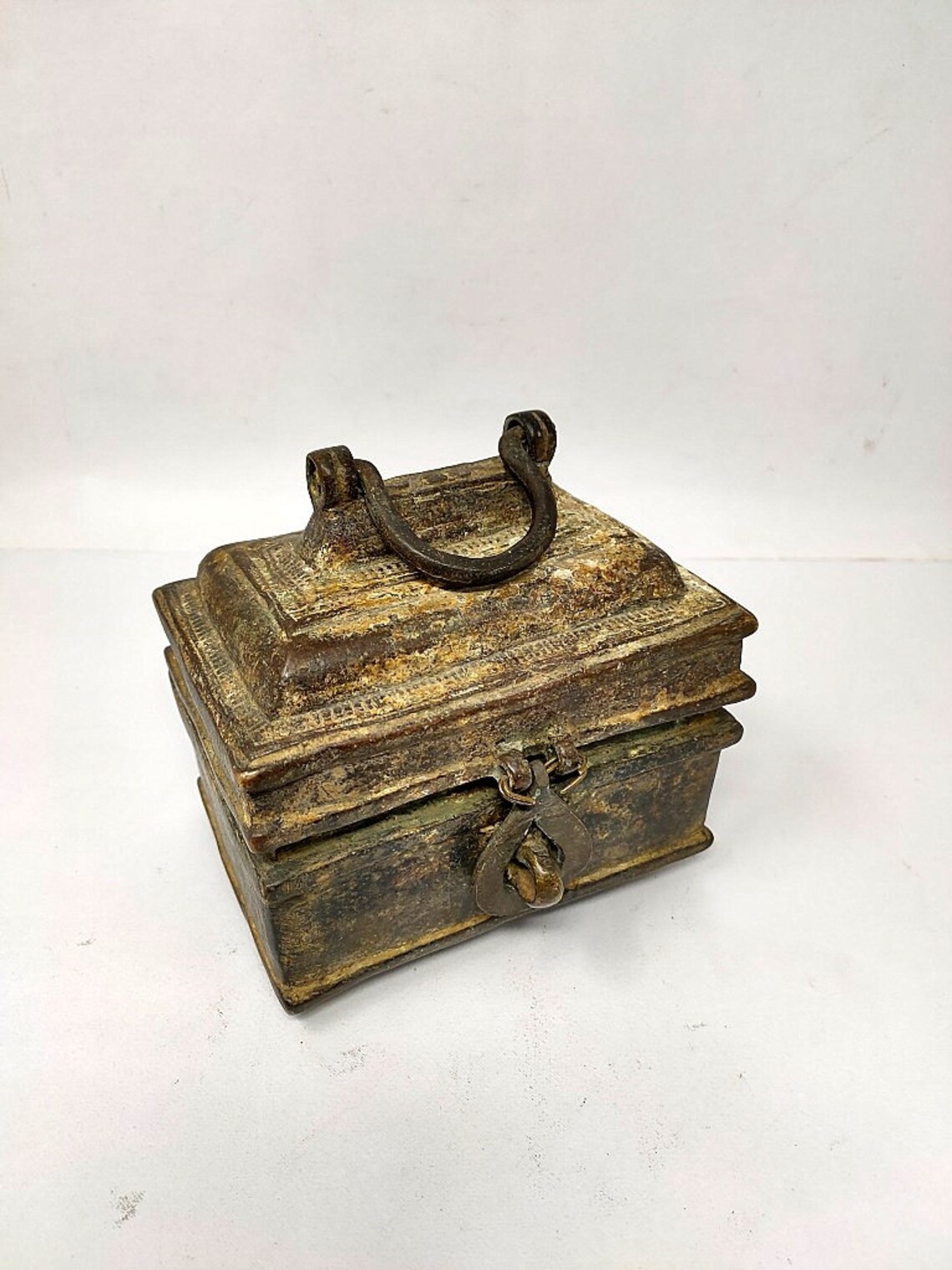 Antique Original Brass Box Chest Jewelry Box Hand Crafted Old | Etsy