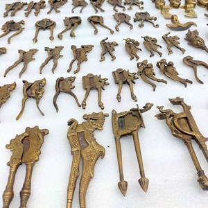 Brass Home Decor 111 Pieces Betel Nut Cutter Gun Powder Flask Oil Lamp ...