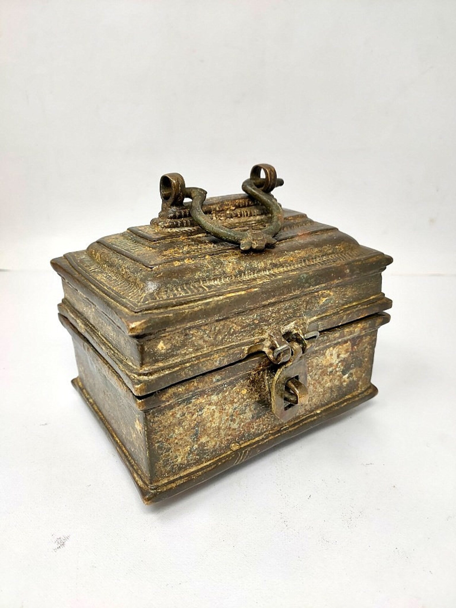 Antique Original Brass Box Chest Jewelry Box Hand Crafted Old | Etsy