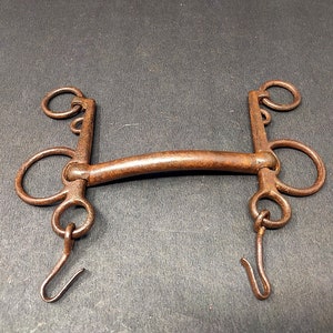 Art Objects Vintage Iron Horse Bit Hand Forged Engraved Horse Bridle ...