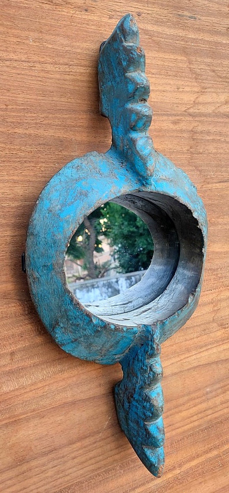 Antique Wooden Unique Mirror Hand Carved Hanging Mirror Old - Etsy