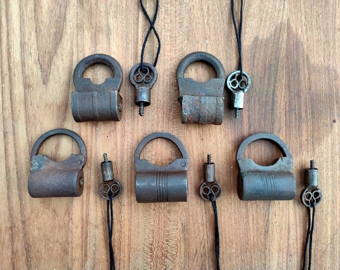 Antique Iron Padlocks / Old Iron Handcrafted Padlock / Iron Lock and ...