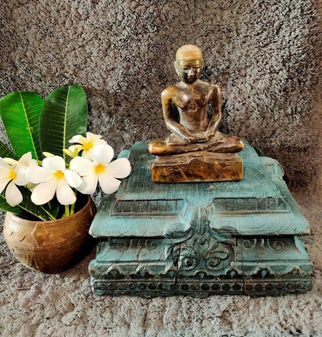 Antique Jain God Statue Old Jain God Mahaveer Figure Ancient Jain Idol ...