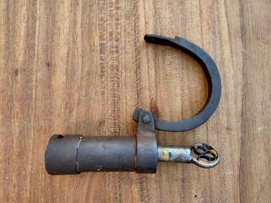 Antique Original Barrel Shape Iron Padlocks / Old Iron Big - Etsy