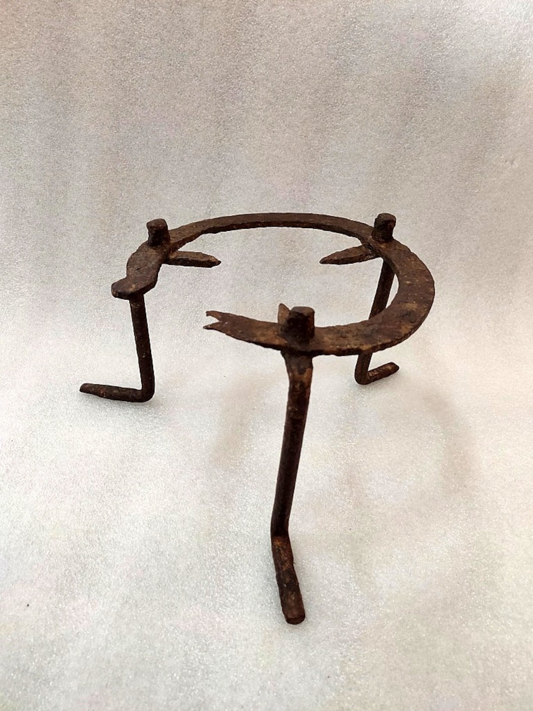Antique Round Hand Forged Fireplace, Old Antique Primitive Hand Wrought ...