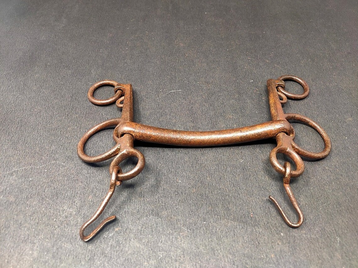 Antique Iron Horse Bit Hand Forged Horse Bridle Old Carved - Etsy