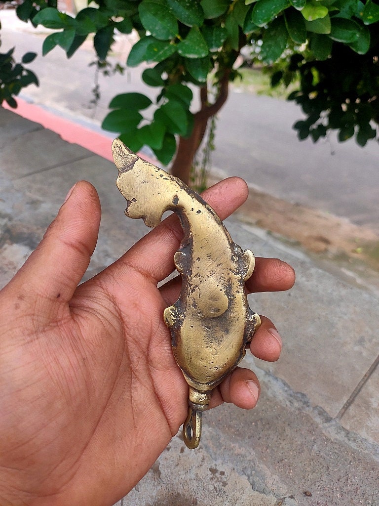 Old Brass Fish Shape Gun Powder Bottle Flask Eyeliner Powder | Etsy