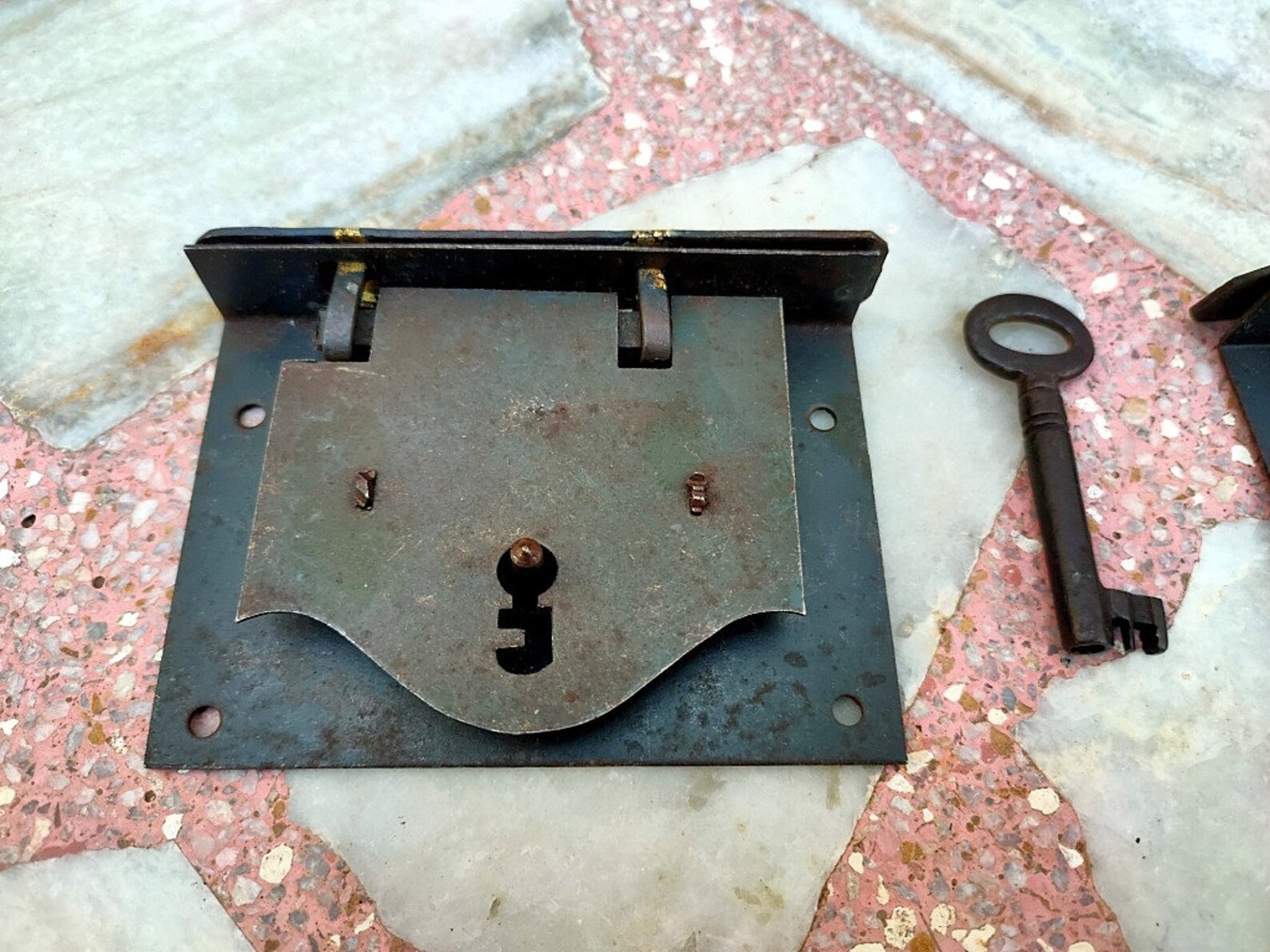 Vintage Iron Cabinet Lock Old Victorian Drawer Lock Chest Box - Etsy