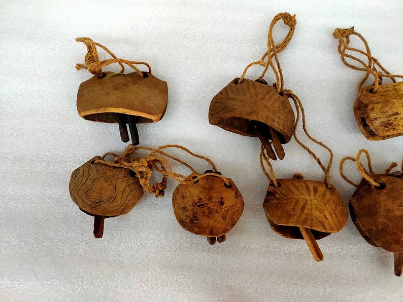 Vintage Wooden Cow Bell Old Hand Carved Calf Bell Wooden - Etsy