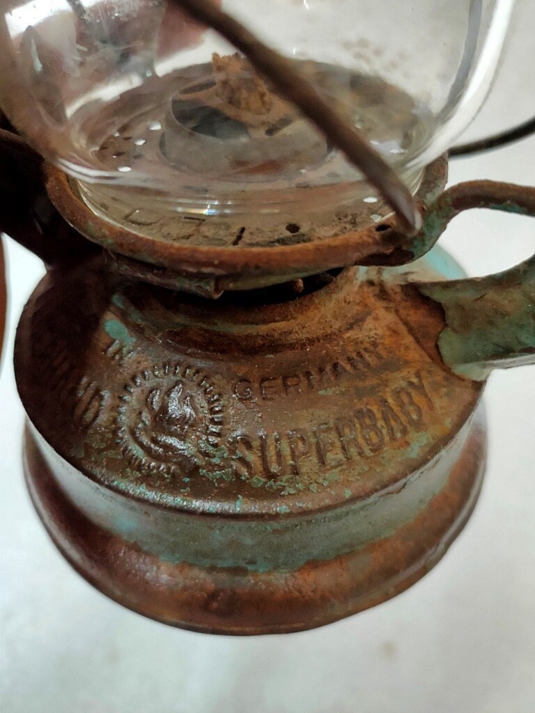 Antique Iron Kerosene Lantern Germany Lamp Old Original Blue - Etsy