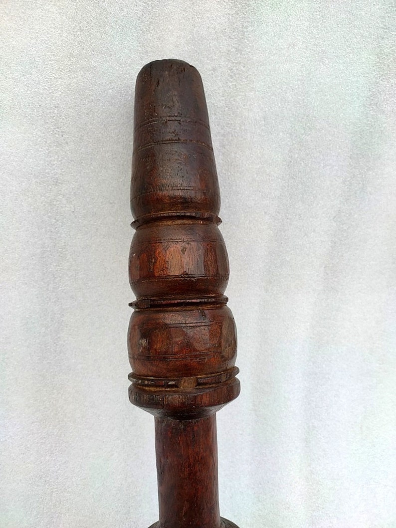 Antique Wooden Spice Pestle Old Hand Carved Big Mortar Stick - Etsy