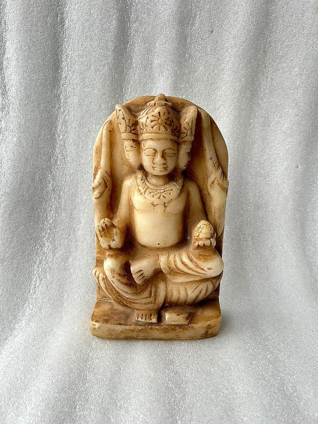 Antique Old Rare Hand Carved Italian Marble Hindu God Brahma Ji ...