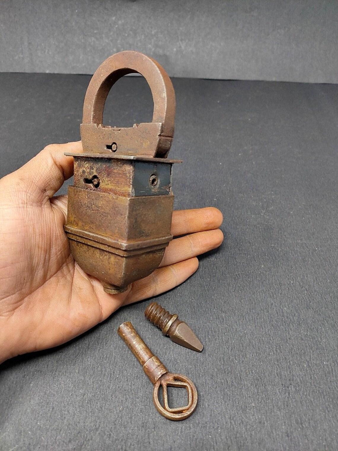 Antique Look Iron 5 Key Tricky Lock Hidden Key Hole Puzzle - Etsy