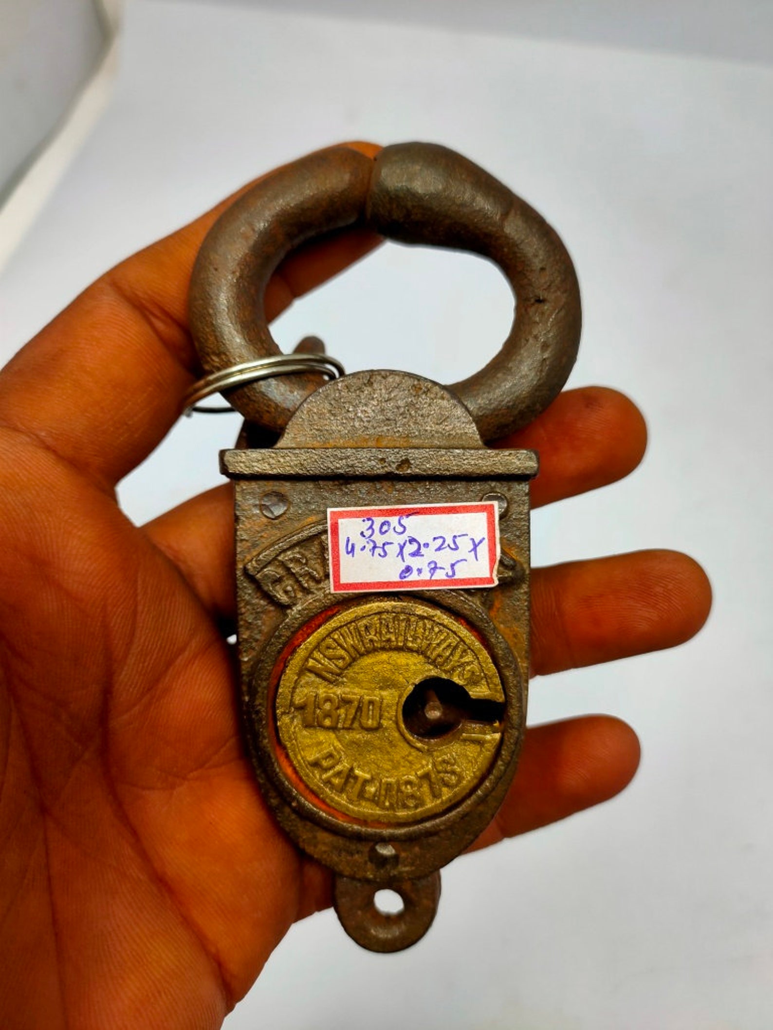 Iron Crab Lock 1870 Antique Look Iron Padlock Unique Shape - Etsy