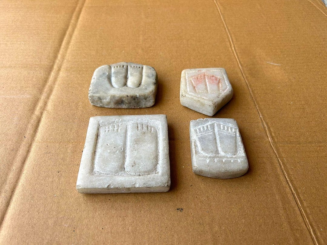 Ancient White Marble Stone Carved Hindu Goddess Mata Laxmi Feet Leg ...