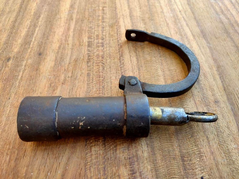 Antique Original Barrel Shape Iron Padlocks / Old Iron Big - Etsy