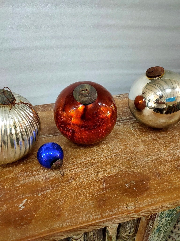 Old Christmas Kugel Ornament Vintage Glass Kugel Ornament Unique Shape ...
