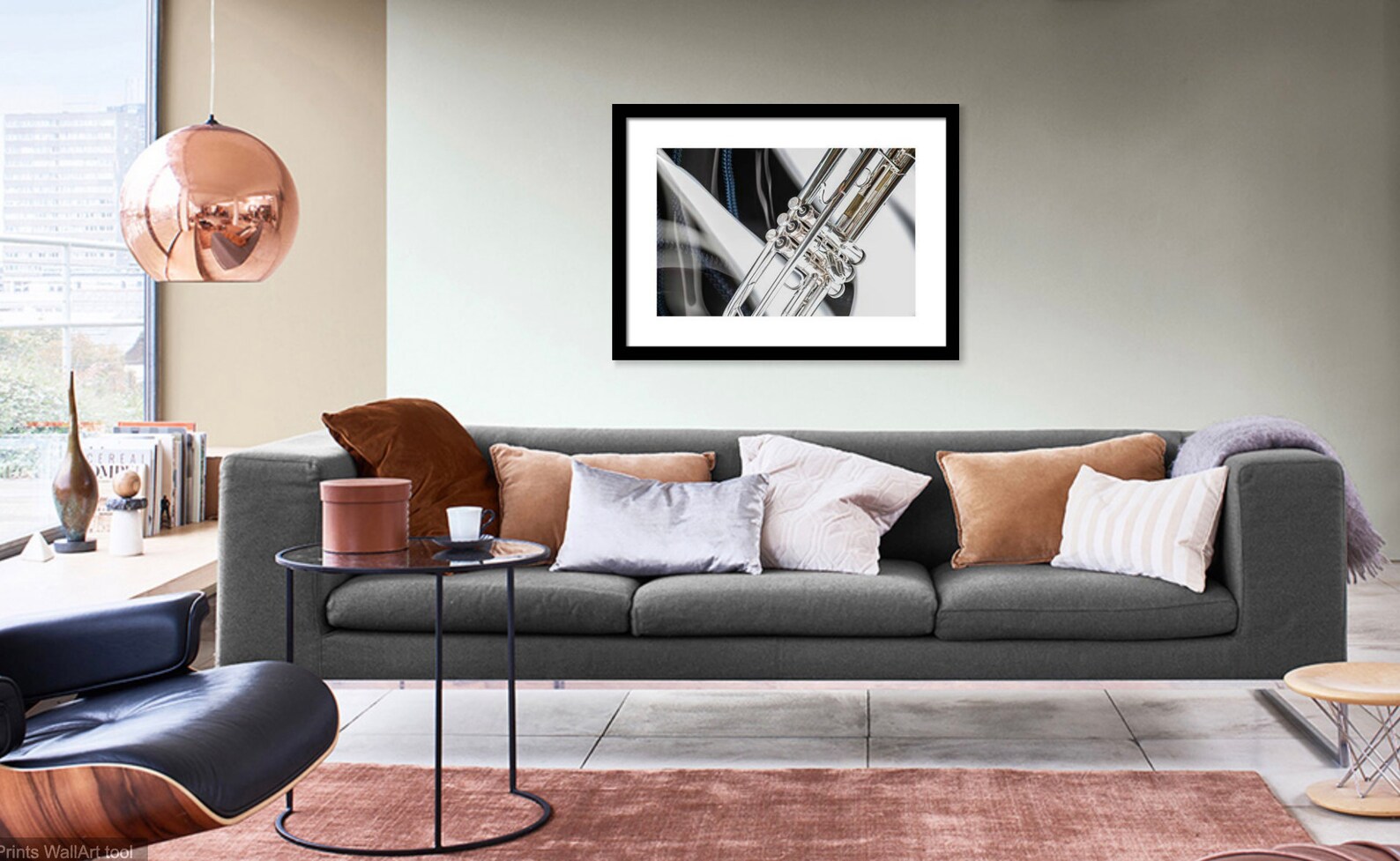 Trumpet Art Music Decor Contemporary Art Trumpeter Gift for - Etsy