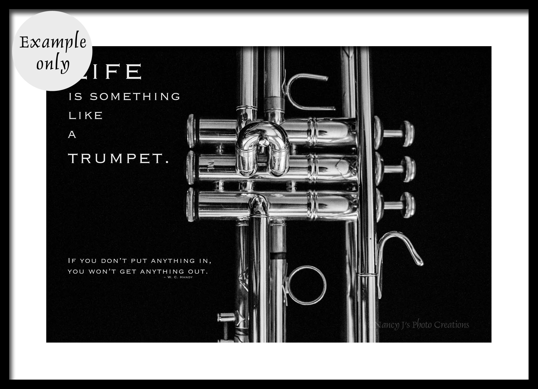Life is Something Like a Trumpet Quote, Inspirational Music Gift for ...