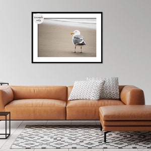 Inspirational Wall Art, Nature Print, Seagull Picture, Sandy Beach ...