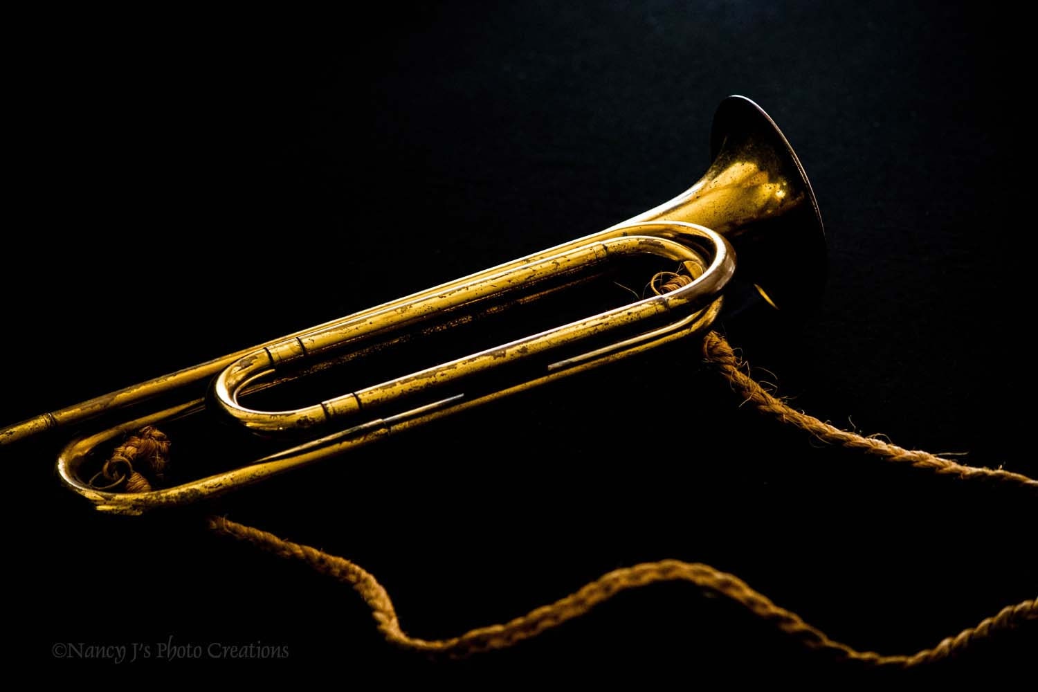 Antique Bugle Wall Art, Inspirational Quote About Peace, Minimalist ...