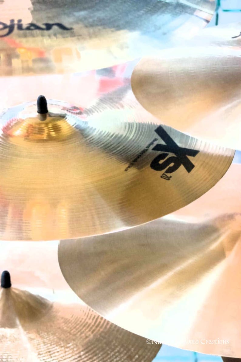 Drum Cymbals Photo Print Man Cave Wall Art Musical | Etsy