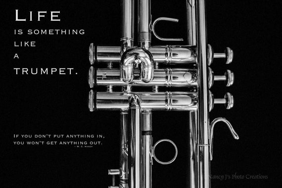 Life is Something like a Trumpet Quote Inspirational Music | Etsy