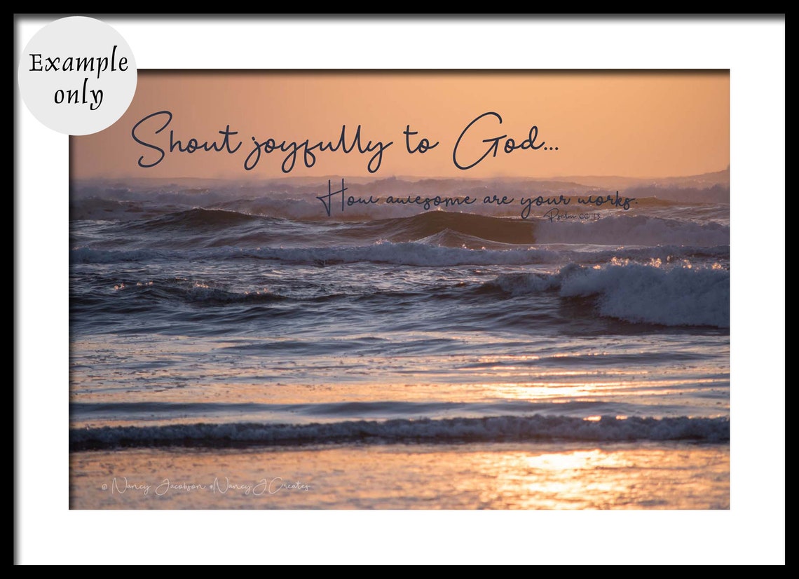 Christian Art Beach Photography Sunset Picture Religious | Etsy