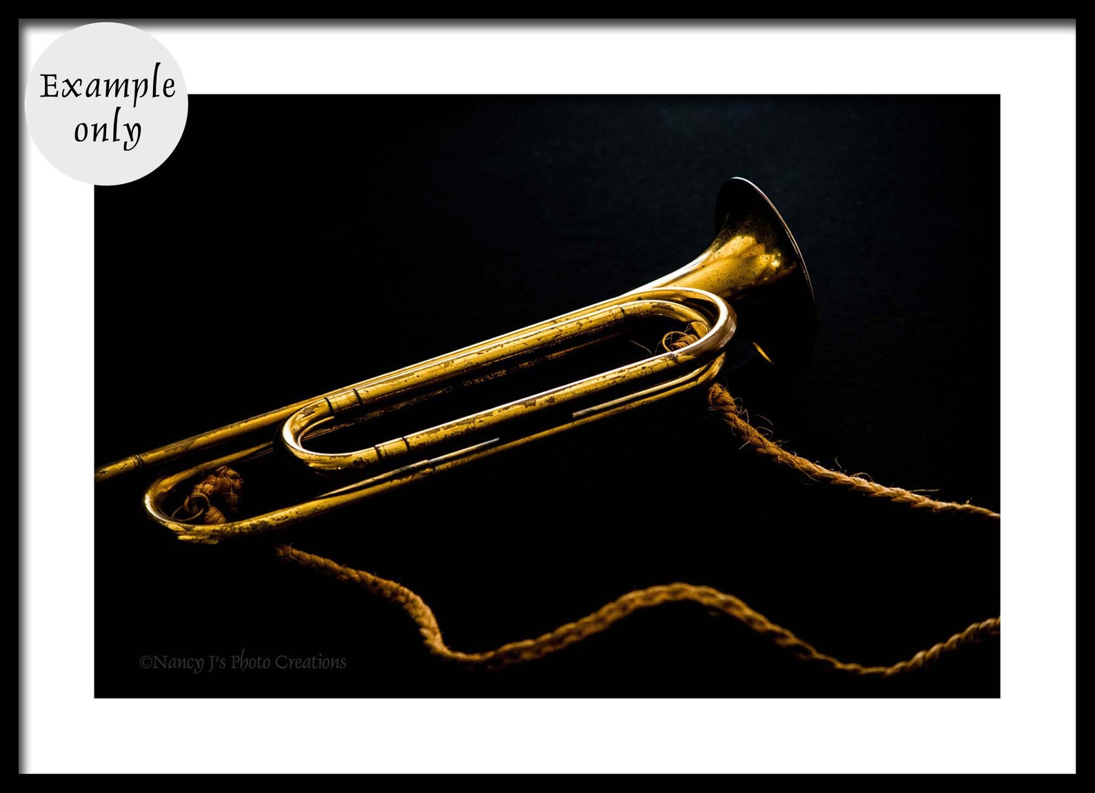 Antique Bugle Wall Art, Inspirational Quote About Peace, Minimalist ...