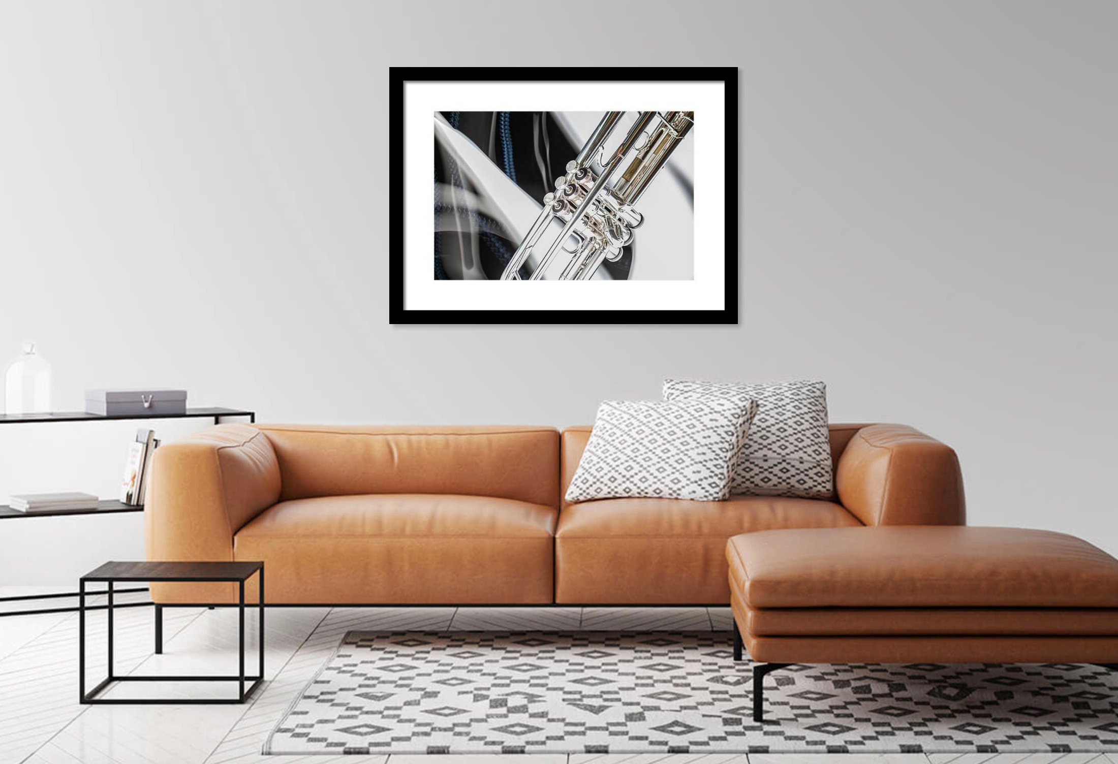 Trumpet Art Music Decor Contemporary Art Trumpeter Gift for - Etsy