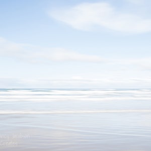 Dreamy Beach Print, Ocean Decor, Light Blue Coastal Art, Zen Decor ...