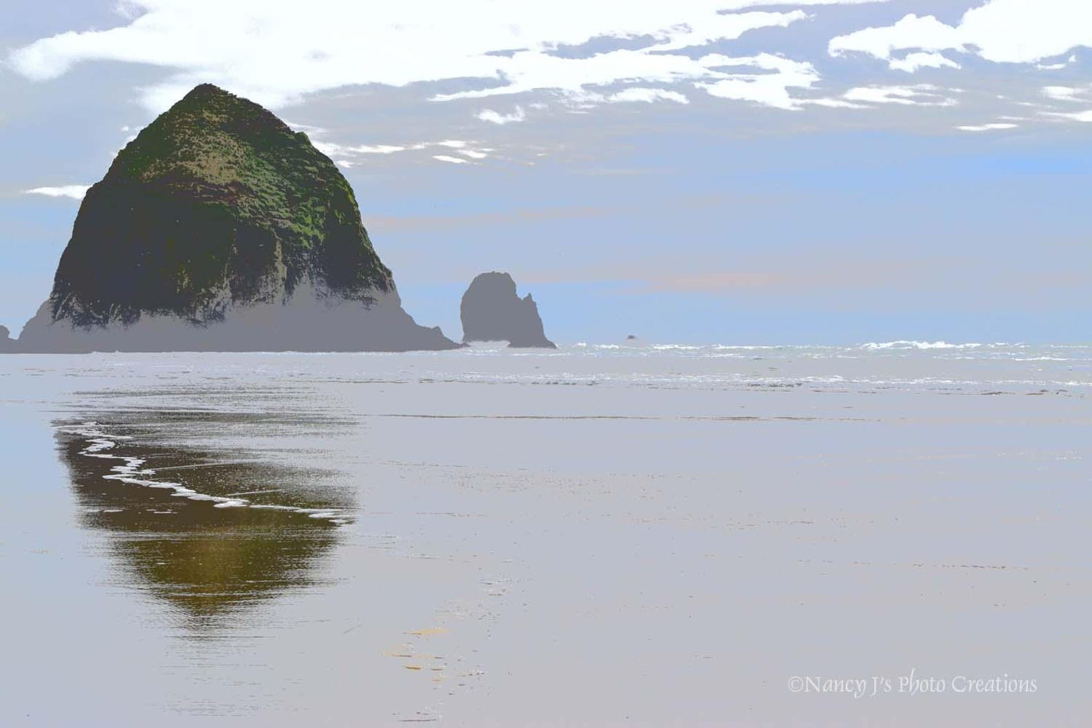 Haystack Rock Cannon Beach Print Coastal Decor Beach Wall - Etsy