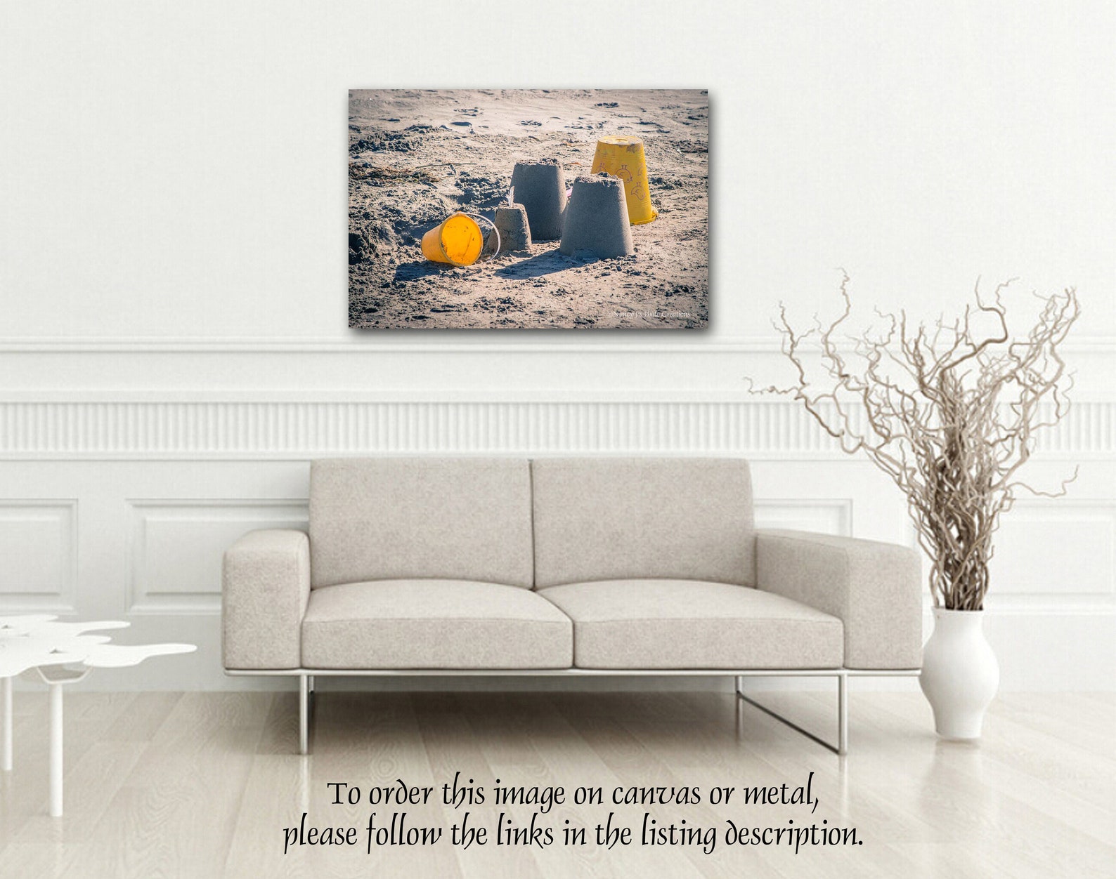 Sand Castle Decor, Children's Art, Beach Art, Casual Wall Art, Nursery ...
