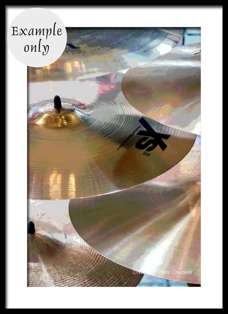 Drum Cymbals Photo Print Man Cave Wall Art Musical | Etsy