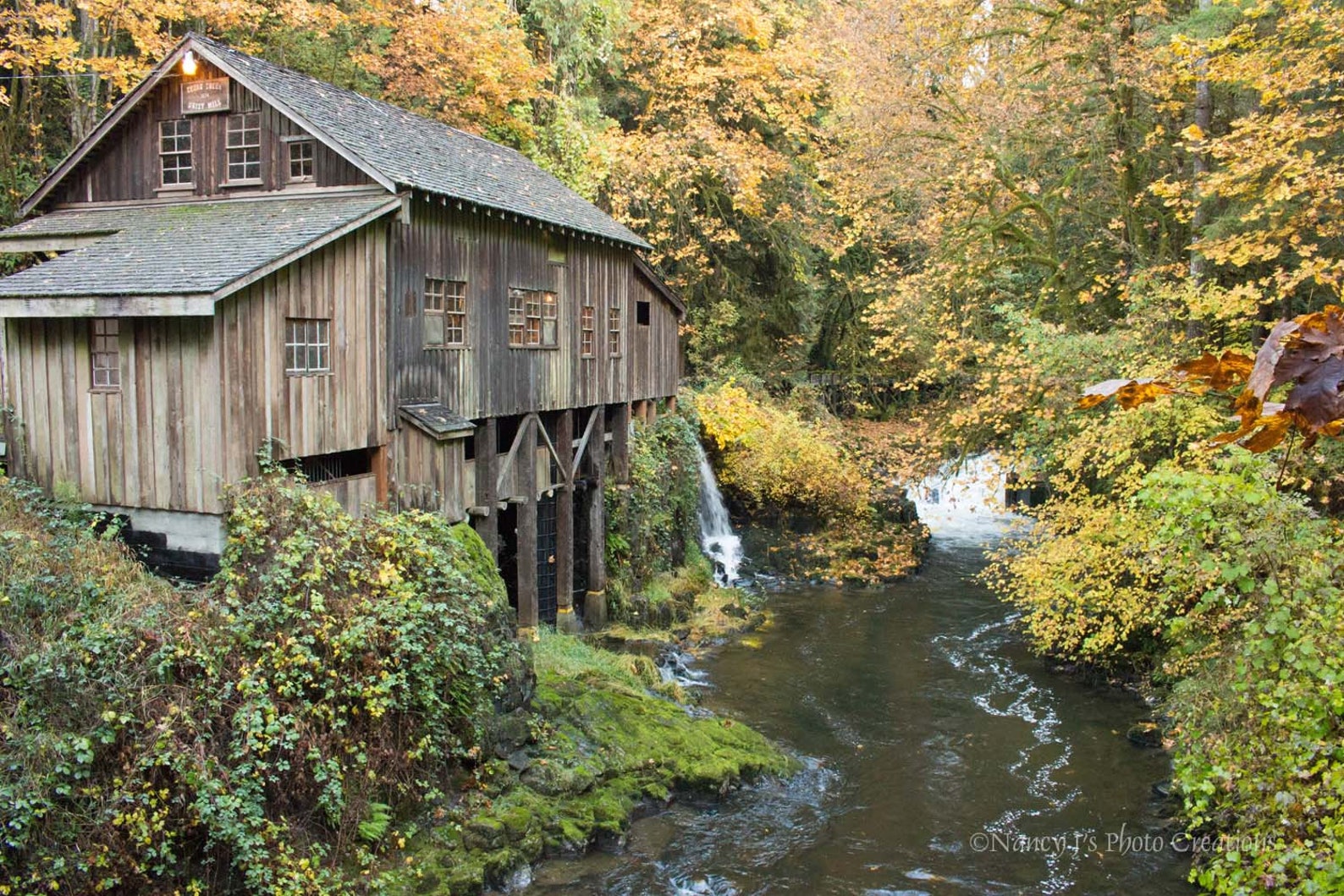 Rustic Mill on Creek Rapids Rustic Wall Decor Casual Man - Etsy
