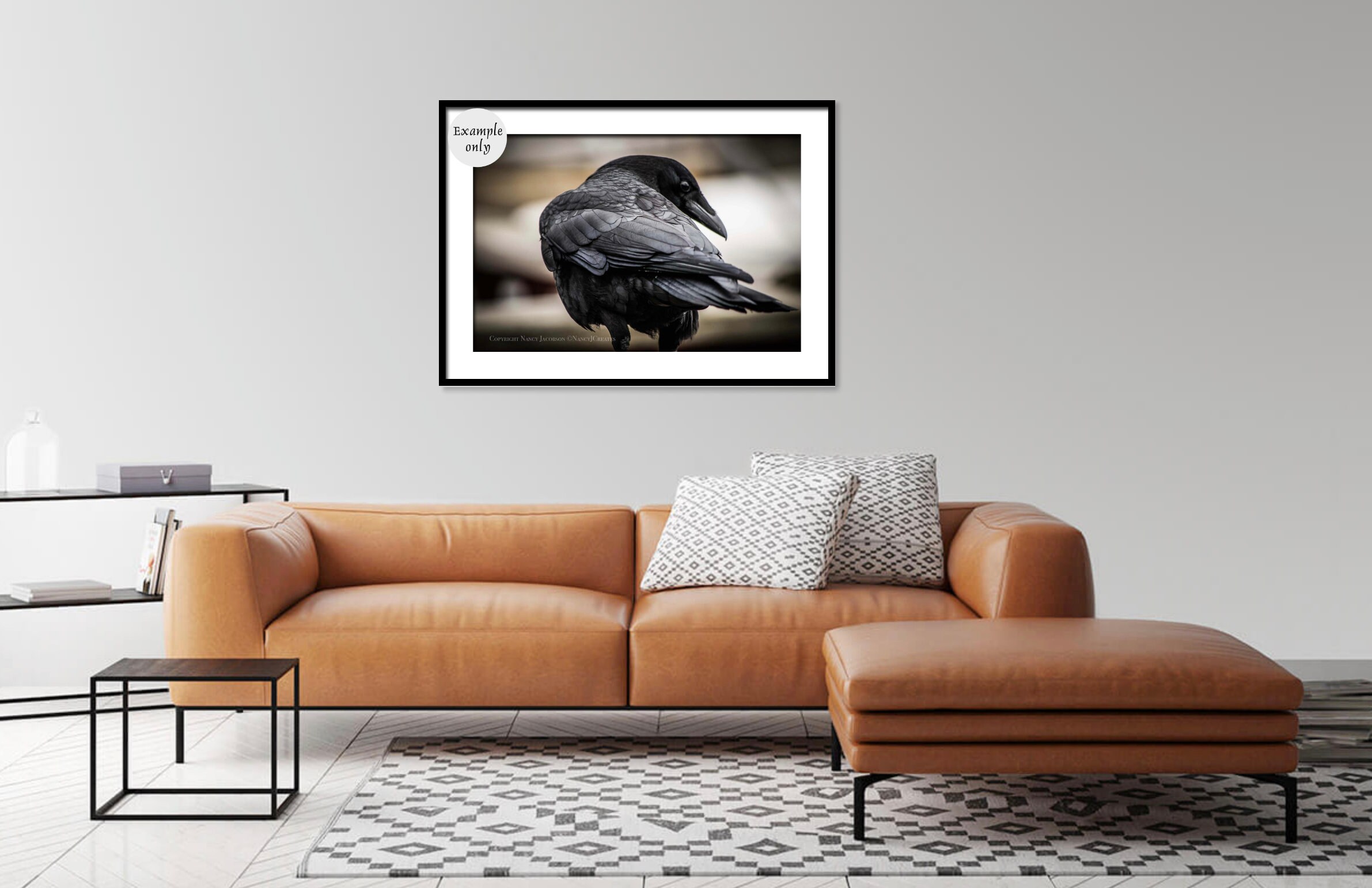 Black Crow Photo, Dramatic Bird Photography, Spectral Crow Art, Ghostly ...