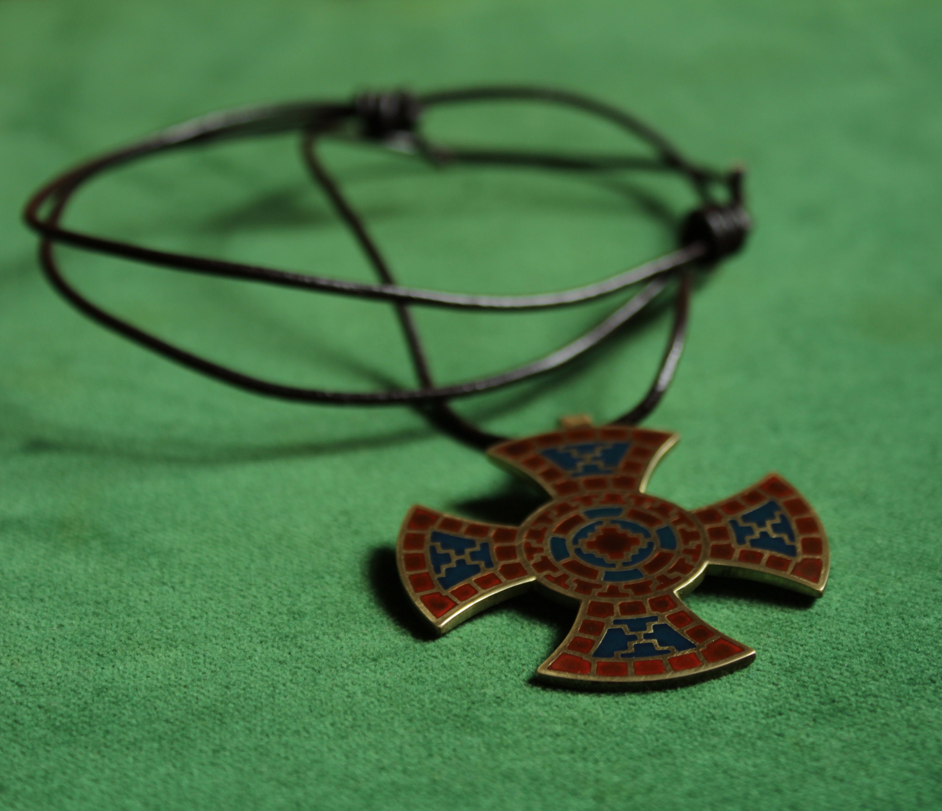 Anglo-saxon Cross Brass Pendant With Enamels Ixworth Cross - Etsy UK