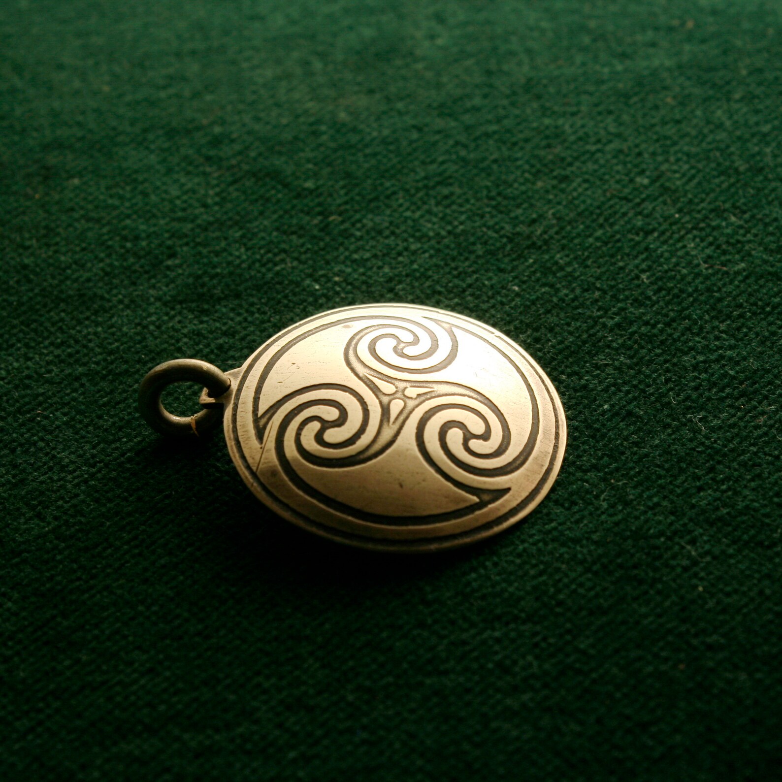 Triskelion Celtic Brass Pendant, Handmade Celtic Metal Jewelry - Etsy