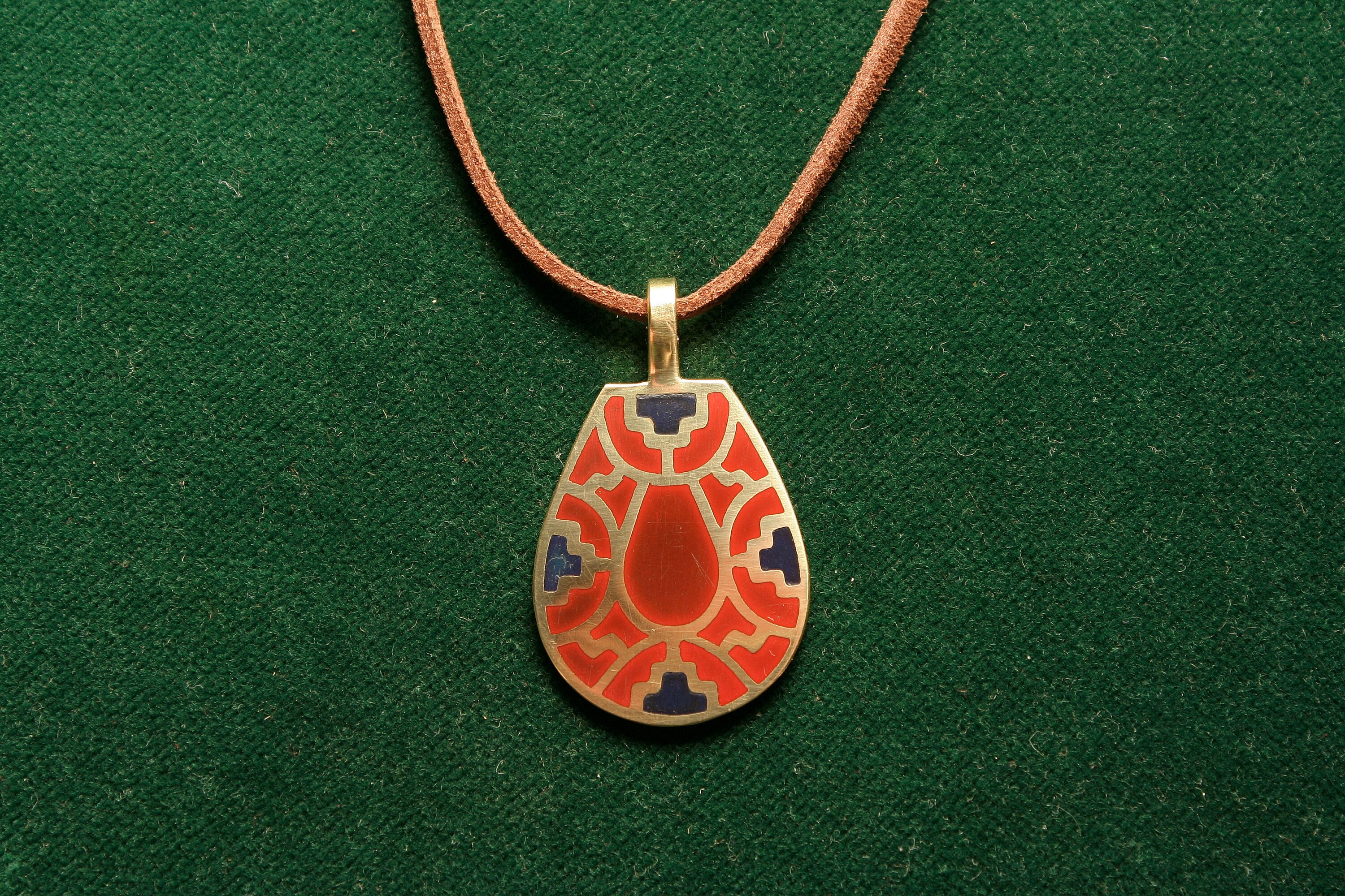 Anglo-saxon Brass Pendant With Enamels, Faversham Pendant, Anglo-saxon ...