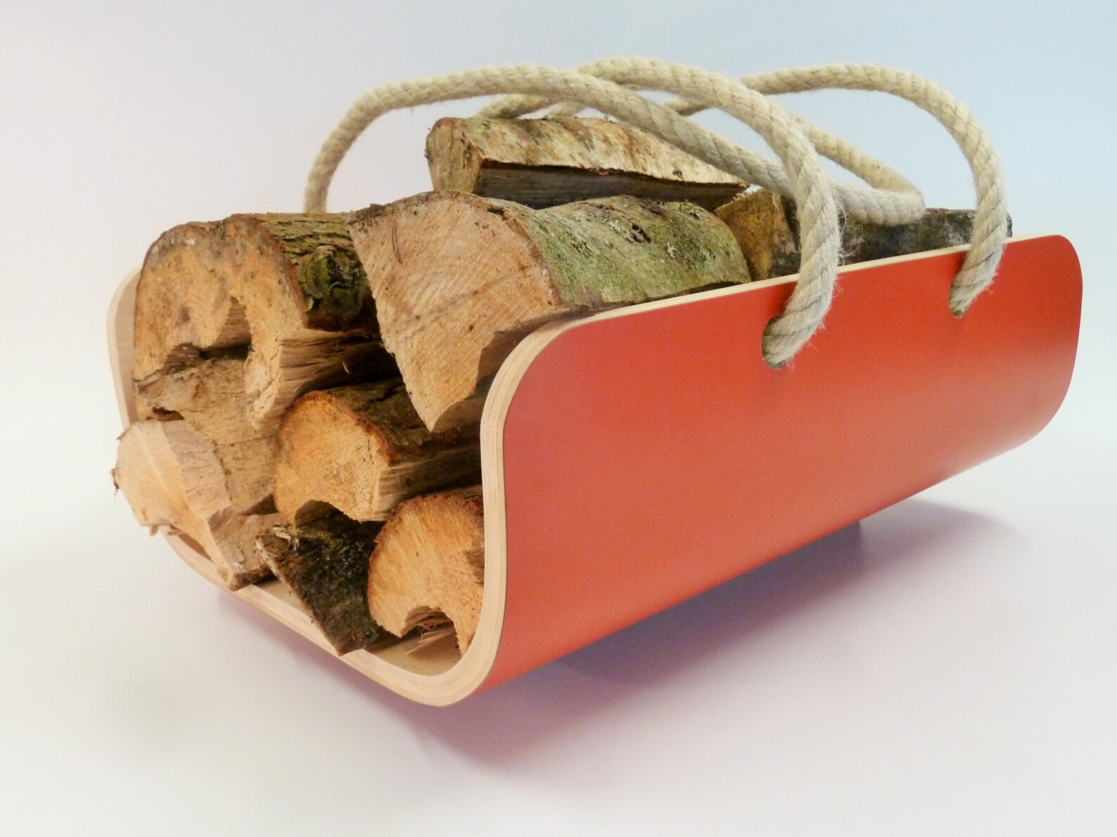 Handmade Modern Birch Ply Log Holder Carrier With Hemp Rope Handles - Etsy