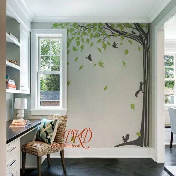 Corner Tree Decal - Etsy