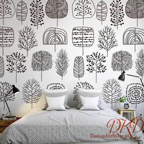Black and White Wall Decal Wallpaper Sticker for Kids Room - Etsy