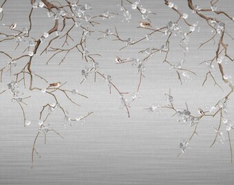 Marbled Tree Wallpaper Wall covering Wall Murals Giant Tree | Etsy